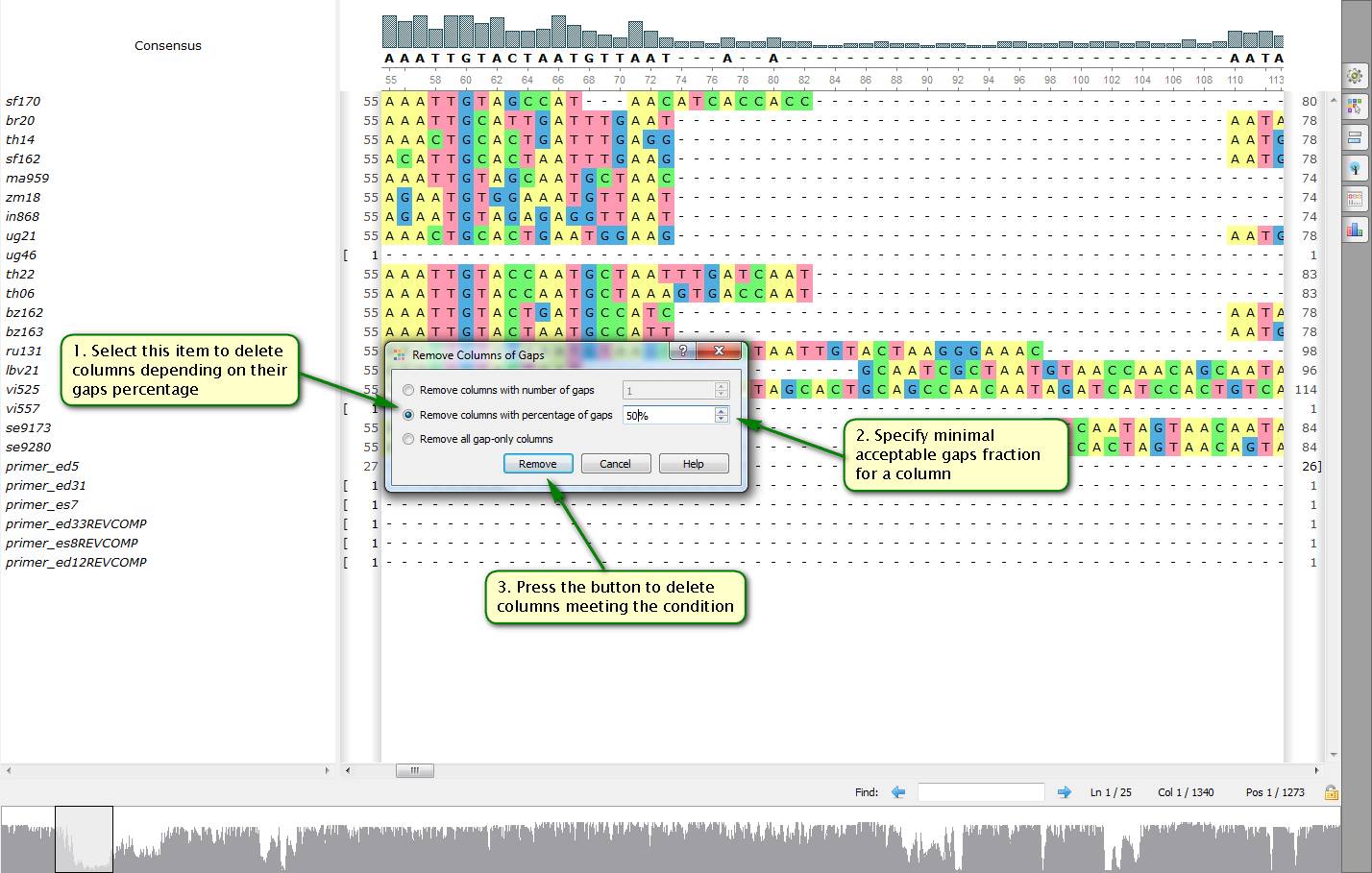 Pairwise Alignment And Remove Gaps Unipro UGENE